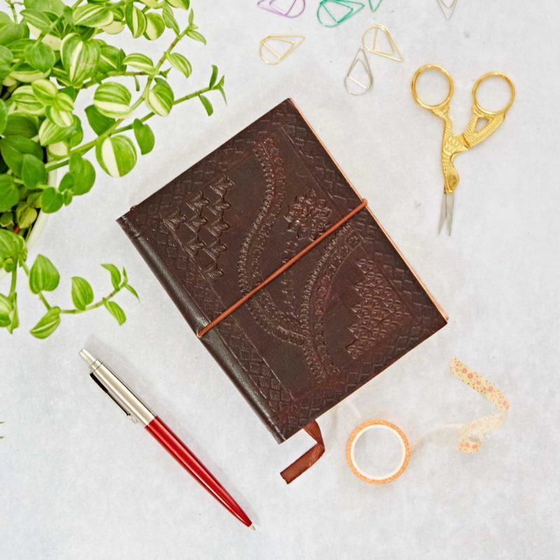 Medium Brown Embossed Notebook | Paper High