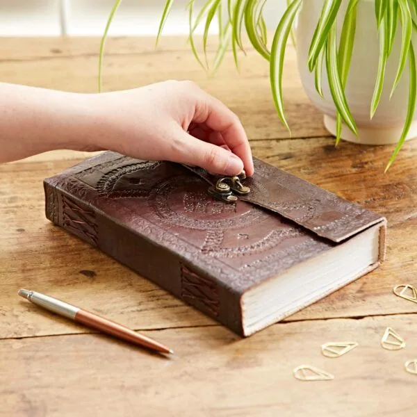 Indra Extra Large Embossed Leather Journal | Paper High