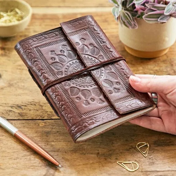 Indra Embossed Leather Notebook | Paper High