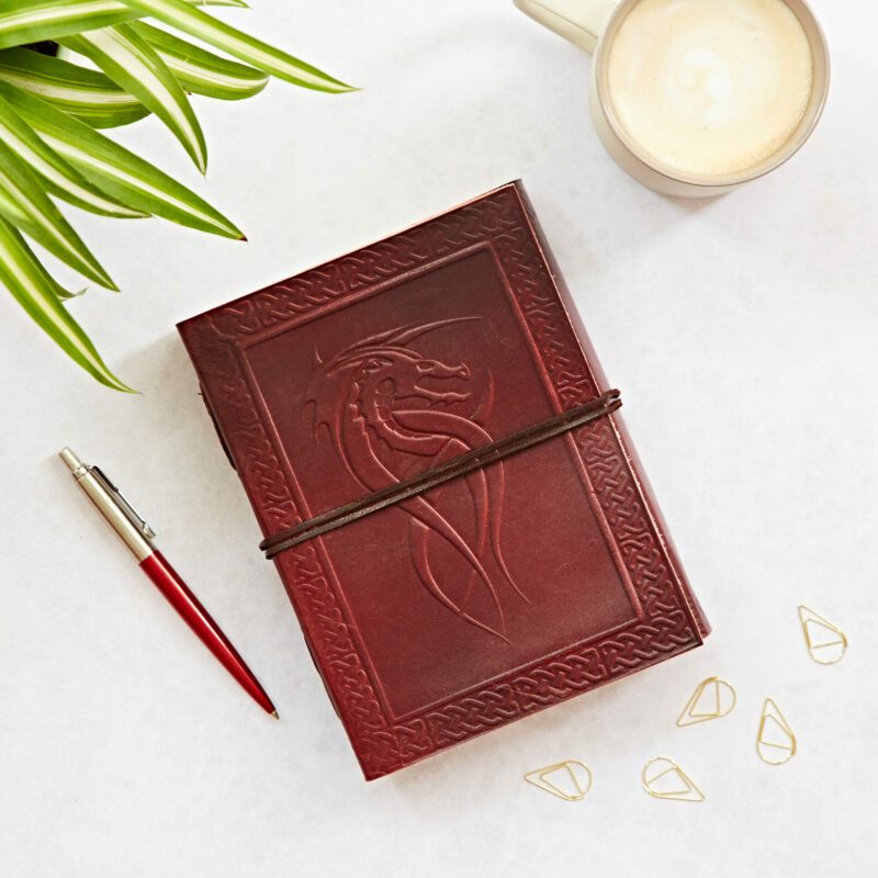Celtic Dragon Leather Journal | Paper High