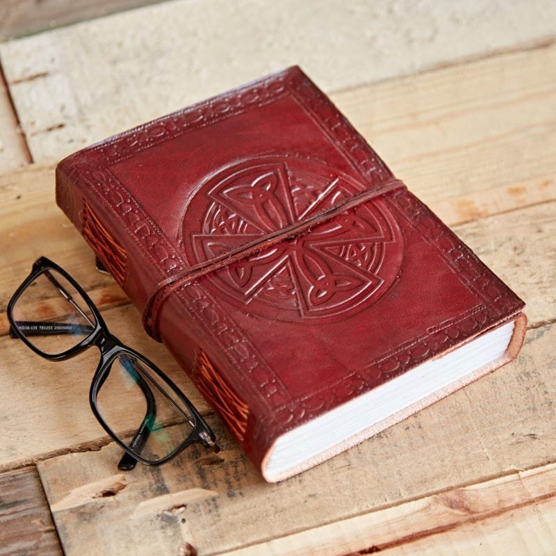 Celtic Circular Cross Leather Journal | Paper High
