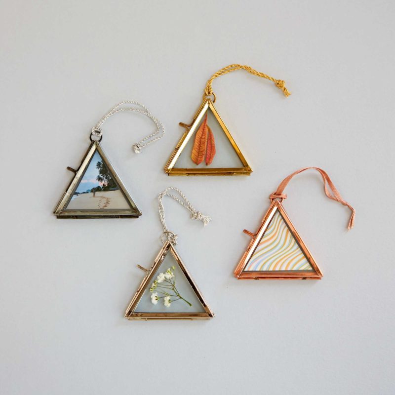 Alia Mini Triangular Glass Hanging Photo Frame | Paper High