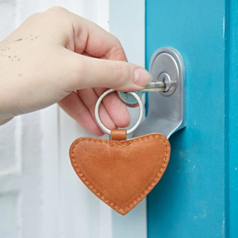 Leather Heart Keyring | Paper High