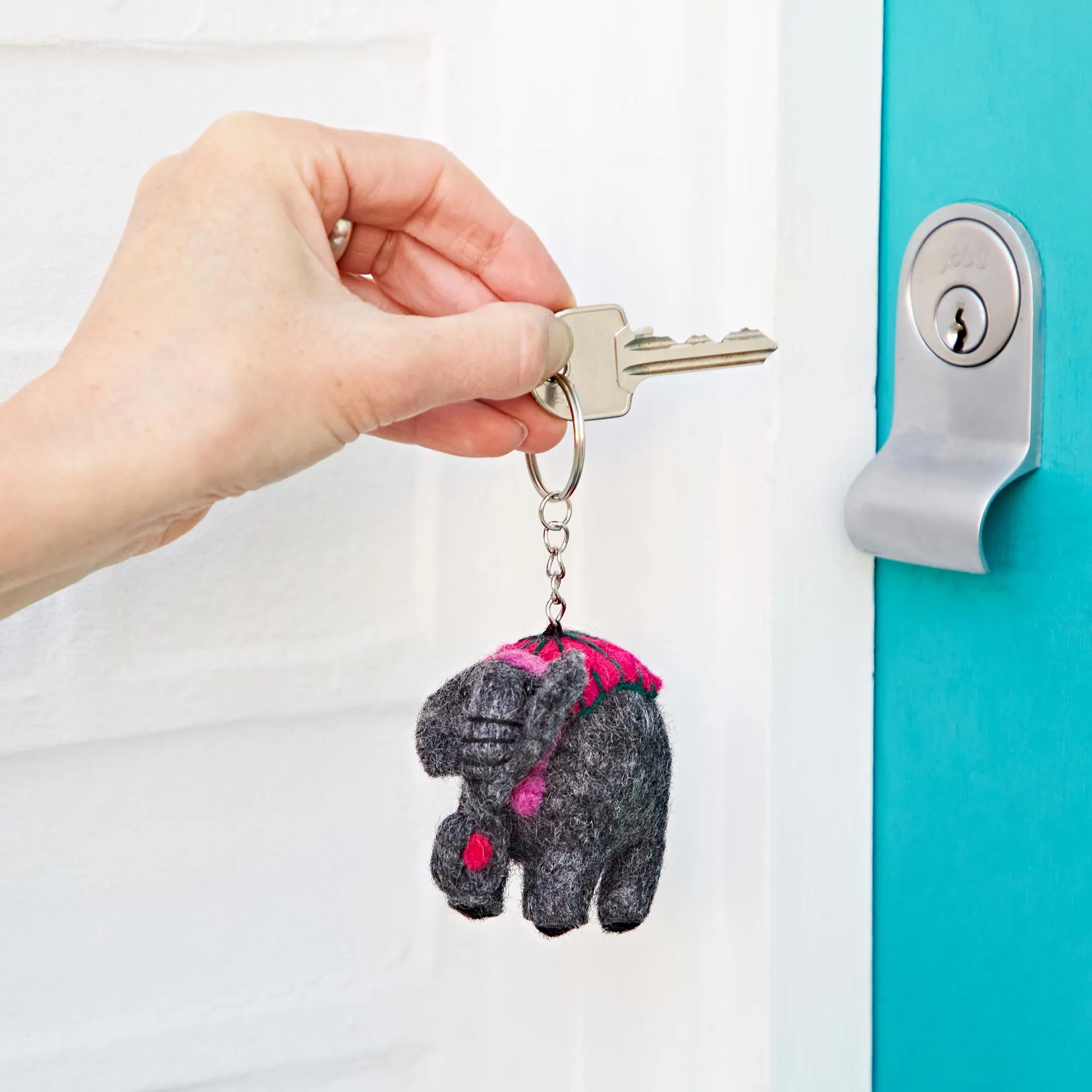 Felt Elephant Keyring | Paper High