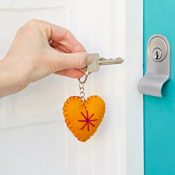 Felt Heart Keyring | Paper High