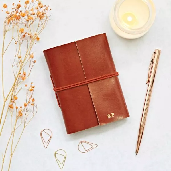Personalised Mini Leather Pocket Notebook | Paper High