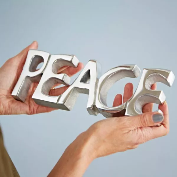 Recycled Metal Peace Sign | Paper High