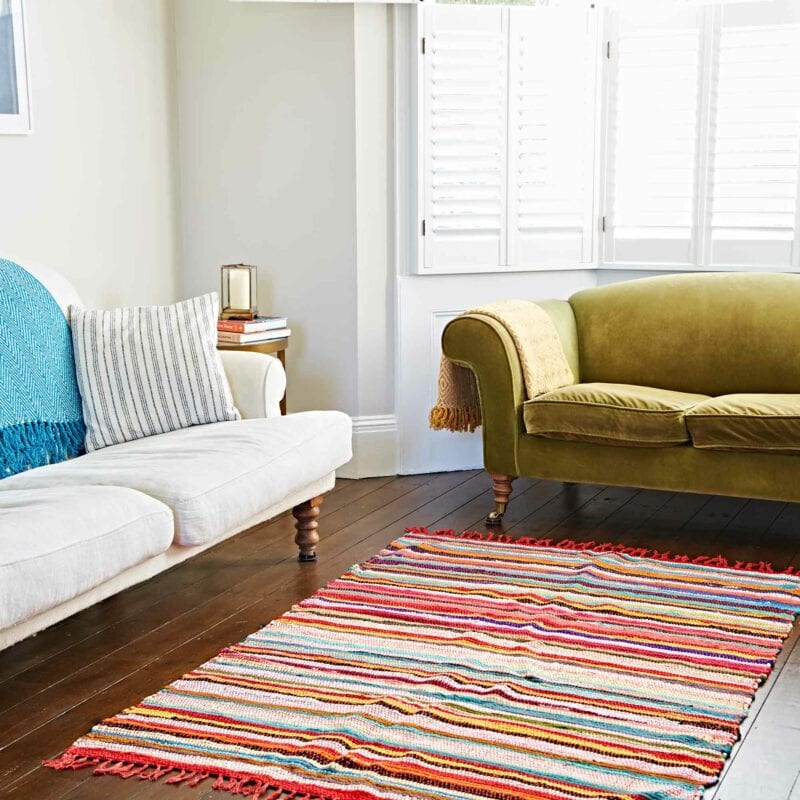 Multicoloured Recycled Rag Rug | Paper High