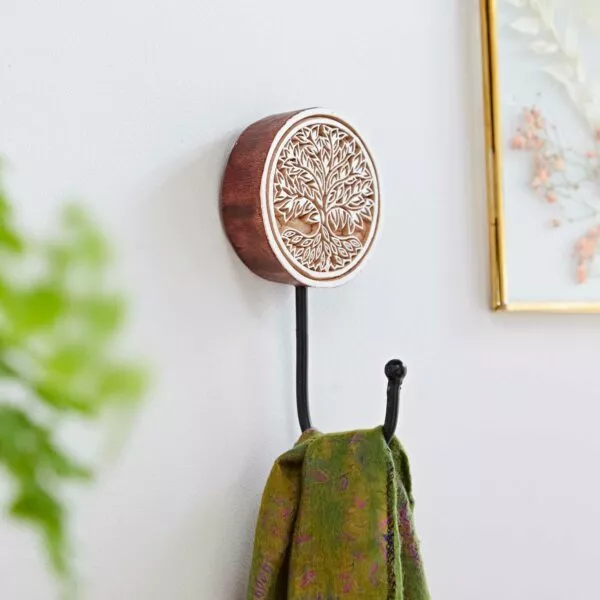 Carved Wooden Wall Hook | Paper High