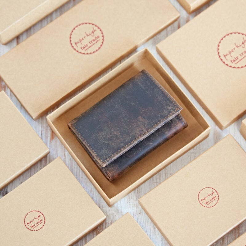 Personalised Buffalo Leather Trifold Wallet | Paper High