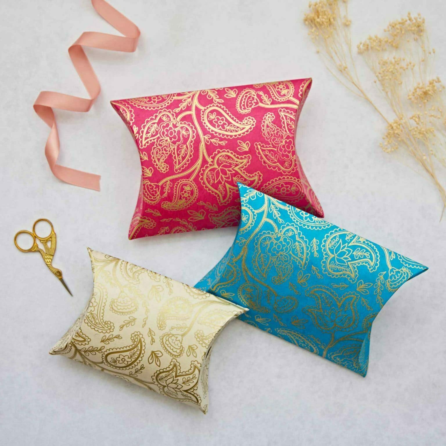 Paisley Pillow Boxes | Paper High