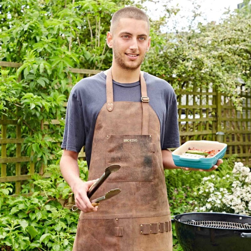 Personalised Brown Buffalo Leather Apron | Paper High