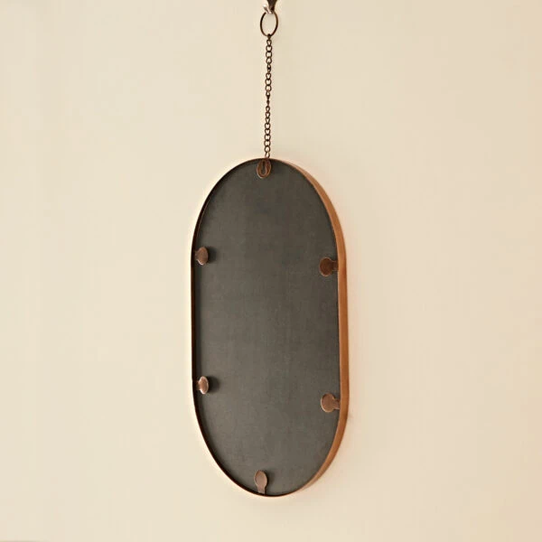 Darpan Oval Antique Copper Hanging Chain Wall Mirror | Paper High