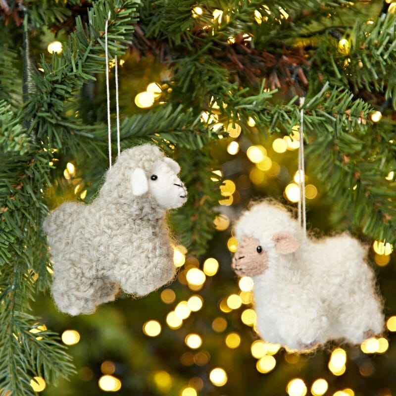 Felt Sheep Christmas Decoration | Paper High