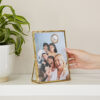 7″ x 5″ Hiya Recycled Glass and Gold Metal Photo Frame | Paper High