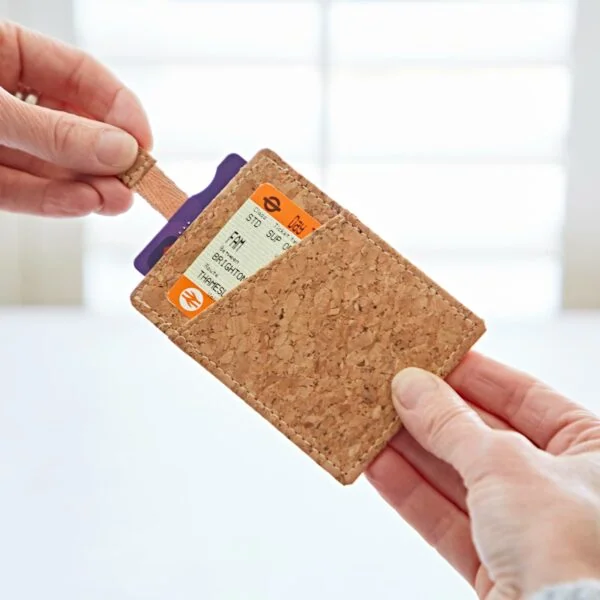 Natural Cork Sliding Credit Card Holder | Paper High