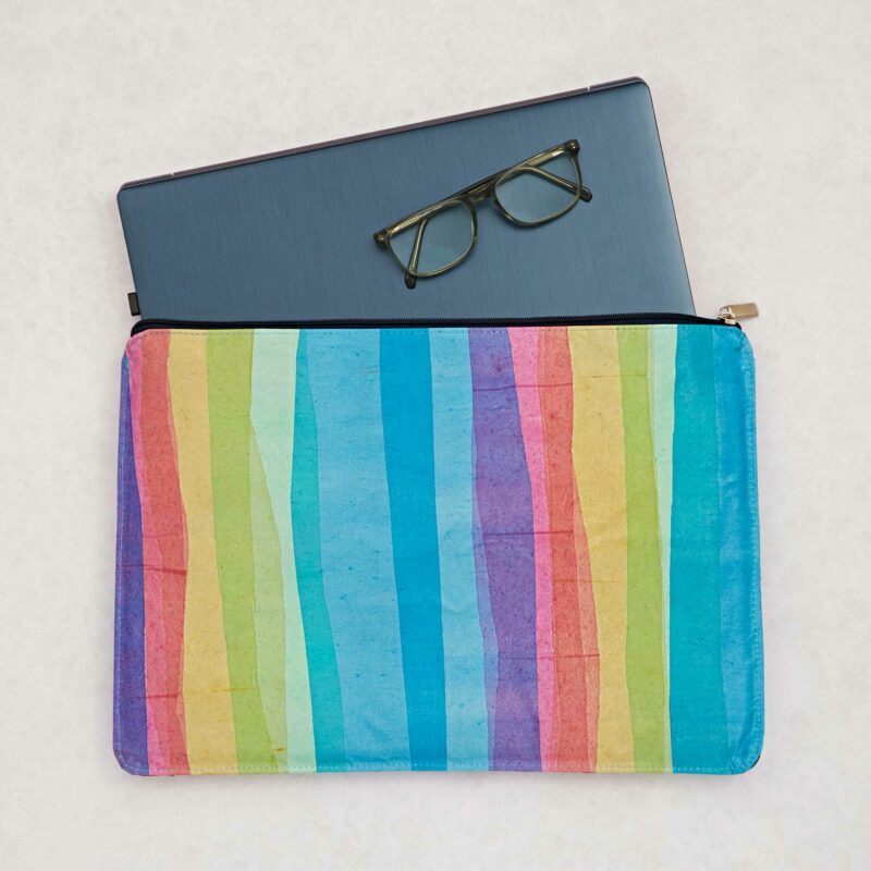 Recycled Plastic Rainbow 16 inch Laptop Case | Paper High