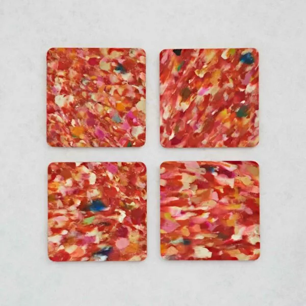 Set of 4 Recycled Plastic Square Coasters | Paper High