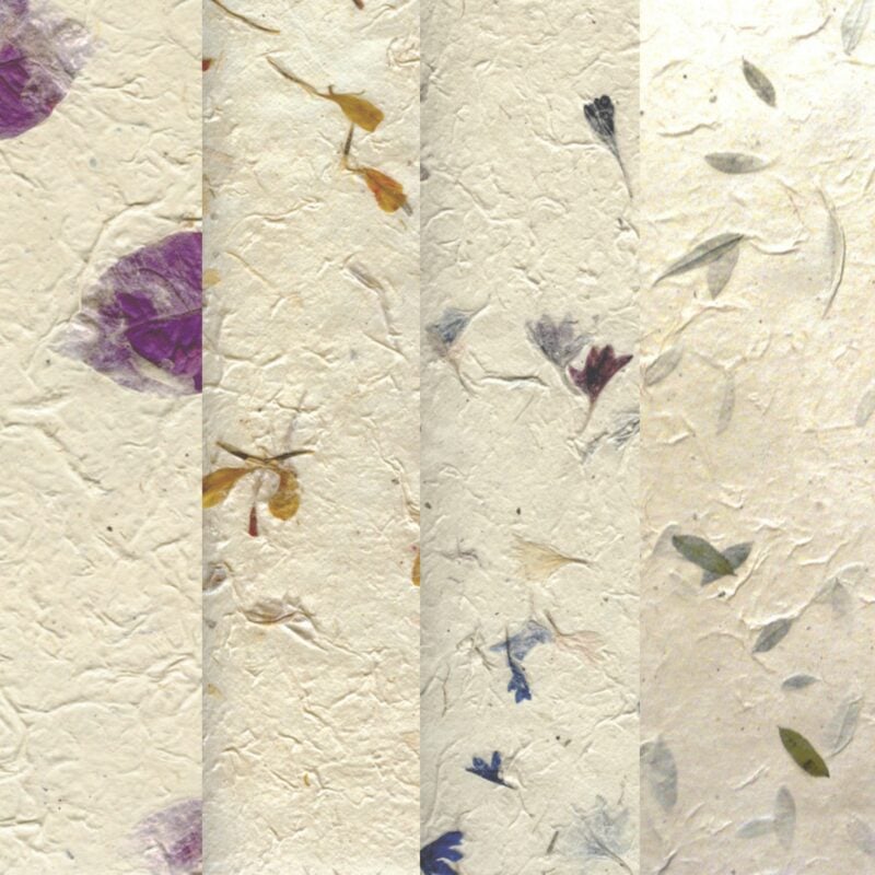 Petaled Natural Lokta Gift Wrap | Paper High