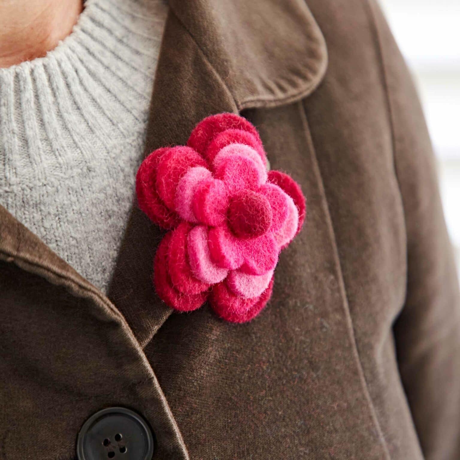Felt Four Flower Brooch | Paper High