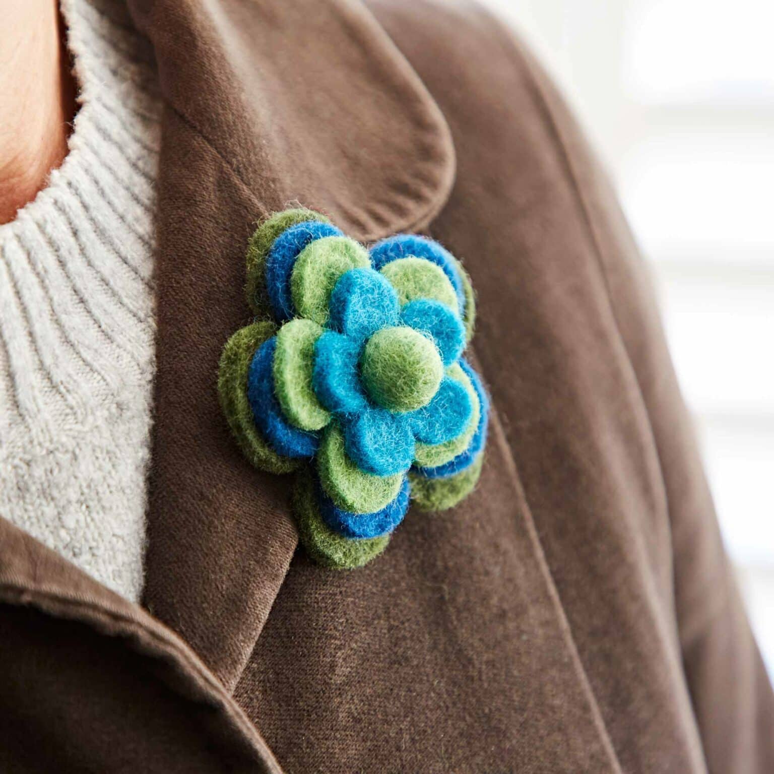Felt Four Flower Brooch | Paper High