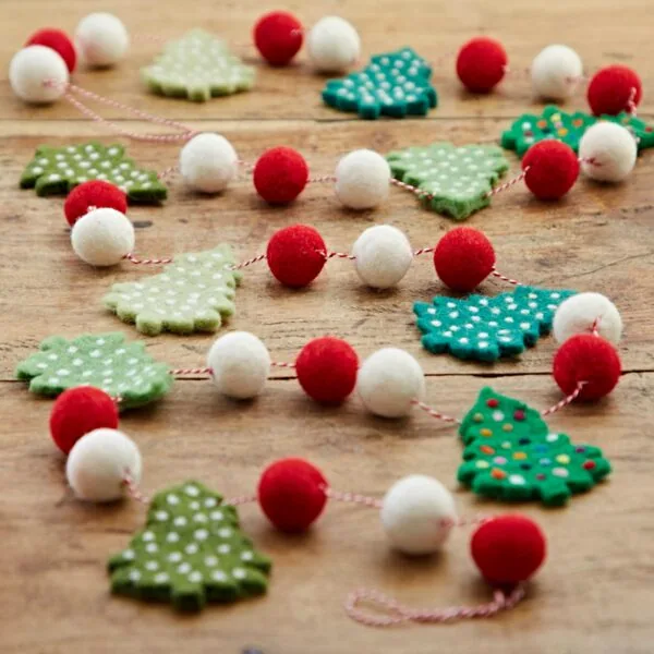 Felt Christmas Tree Garland | Paper High